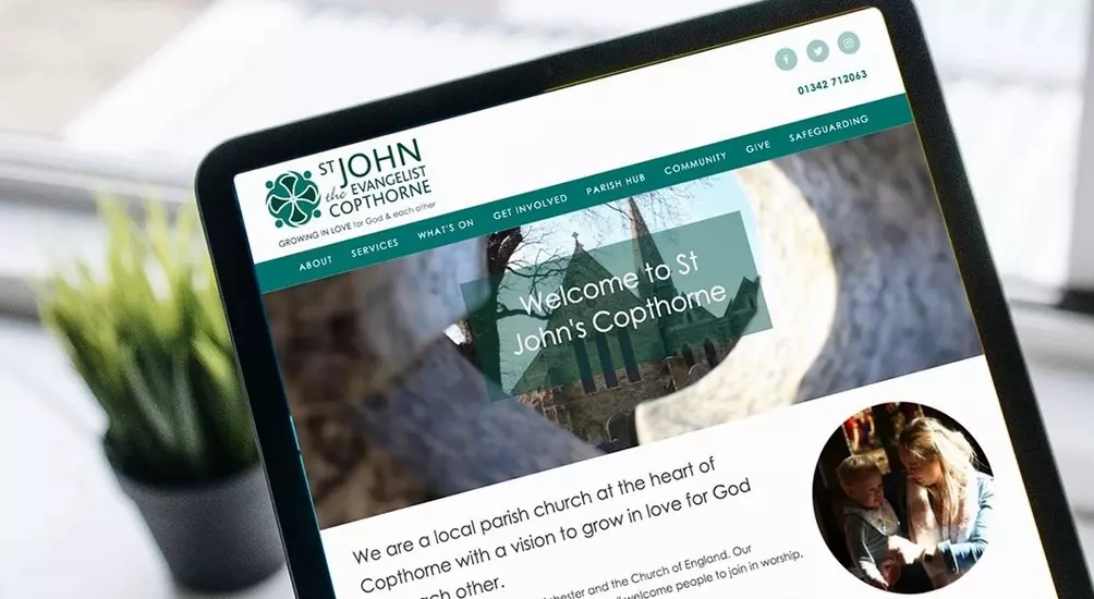 St John's, Copthorne Church Website Integrating With ChurchSuite